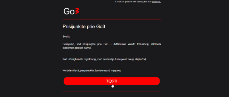 KAIP AKTYVUOTI GO3 PASKYRĄ? – Home3 pagalba